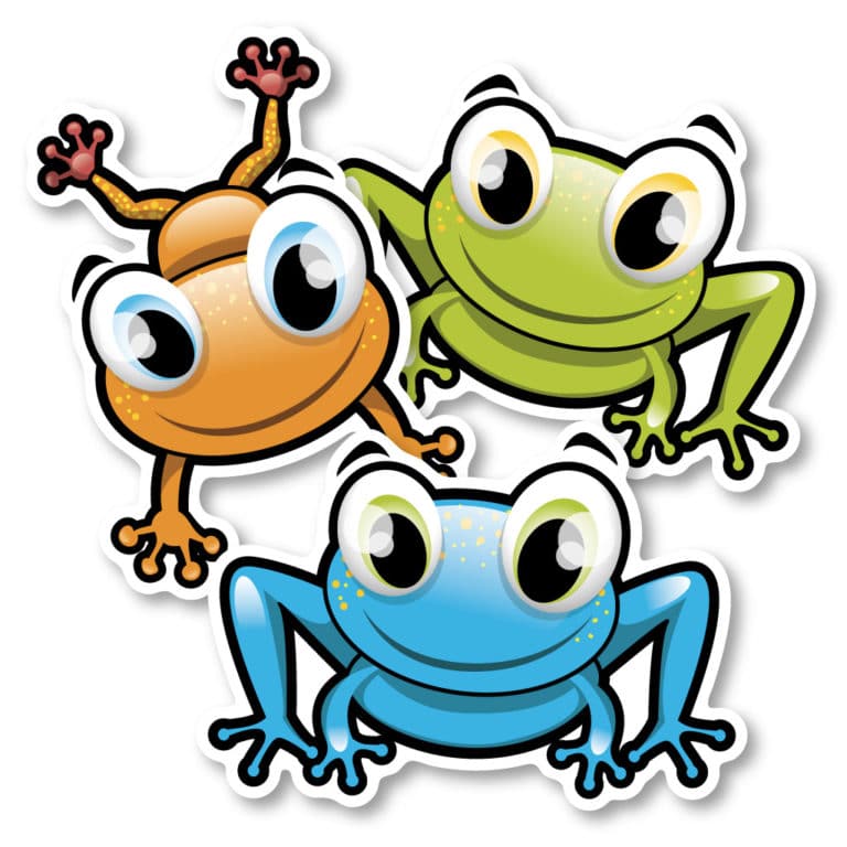 Identification Floor Decals – Frogs - Izamo Design