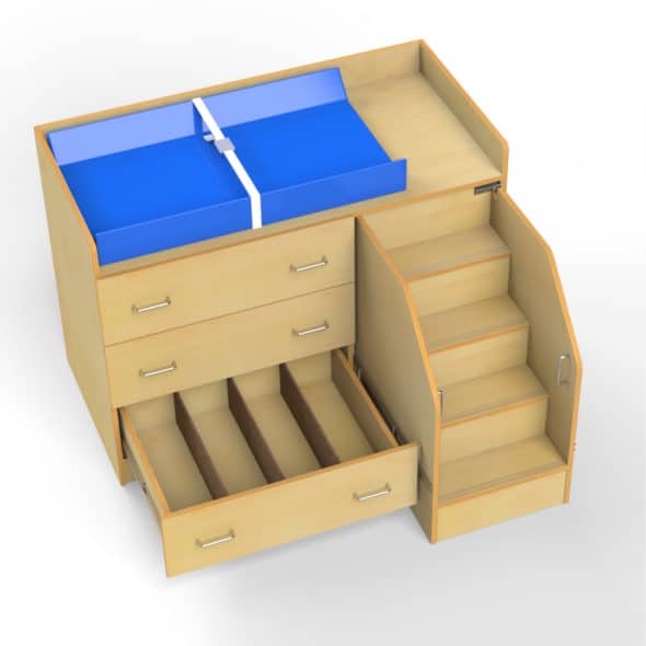 Table à langer avec tiroirs - Izamo Design