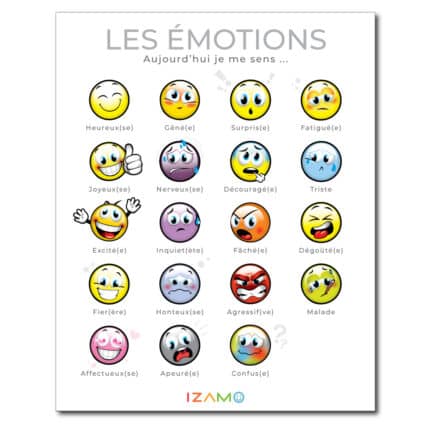 Affiche magnétique des émotions - Izamo Design